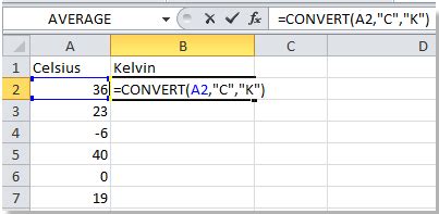 How To Convert Temperature Units Between Celsius Kelvin And Fahrenheit In Excel