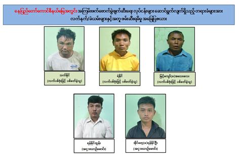 နေပြည်တော်ကောင်စီနယ်မြေအတွင်း အကြမ်းဖက်ဖောက်ခွဲဖျက်ဆီး‌ရေး လုပ်ငန်းများ ဆောင်ရွက်လျက် ရှိသည့