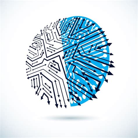 Vector Microchip Design Cpu Information Communication Technology Element Circuit Board In