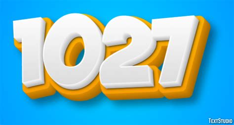 1027 Yellow White 3d Text Effect Generator