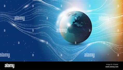 Futuristic Abstract Colorful Modern Style Global Networks