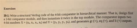 Solved Exercises 39 1 Write A Structural Verilog Code Of