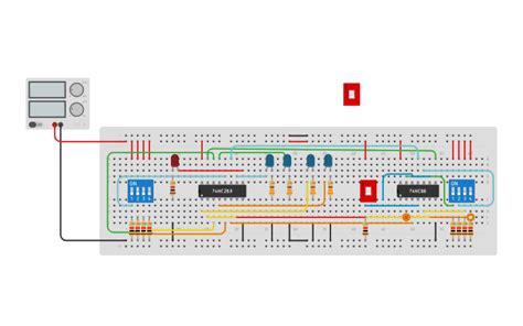 Circuit Design 4 Bit Adder Subtractor Tinkercad