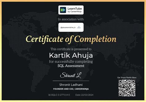 Completed Sql Certification Kartik Ahuja Posted On The Topic Linkedin
