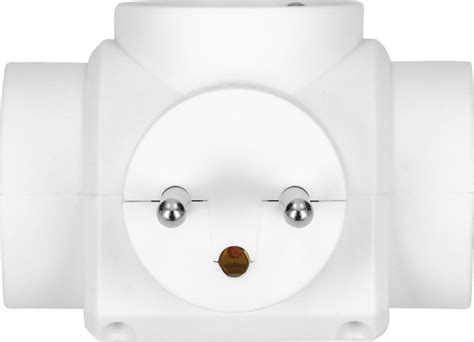 Orno Horizontale Stopcontact Splitter Verdeelstekker Verloopstekker 3 Voudig Wit