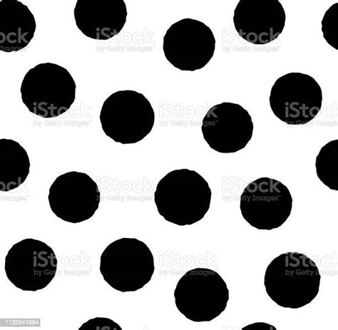 손으로 그리는 스타일에 폴카 도트 완벽 한 패턴입니다 벡터 자리 텍스처 흰색 배경에 고립 된 검은 점 그런 지 효과 가리키기에 대한 스톡 벡터 아트 및 기타 이미지 Istock