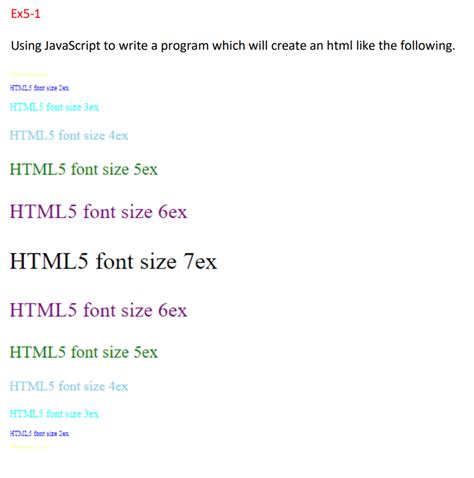 solved ex5 1 using javascript to write a program which will