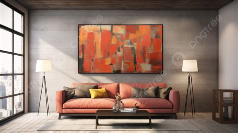 빈 캔버스 소파와 3d 렌더링된 넉넉한 창문을 갖춘 현대적인 객실 디자인 포스터 프레임 프레임 모형 벽 프레임 배경 일러스트 및 사진 무료 다운로드 Pngtree