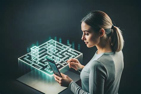 Flat 3d Isometric Woman Using Smartphone Scanning Qr Code Qr Code Verification Technology