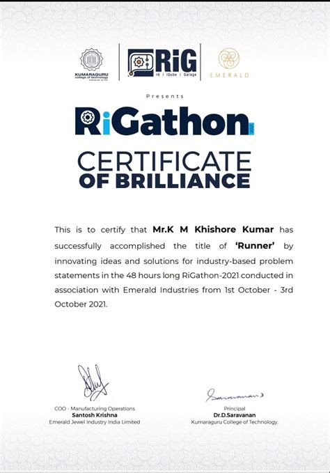 Khishore Kumar On Linkedin Runnerup Innovation Technology