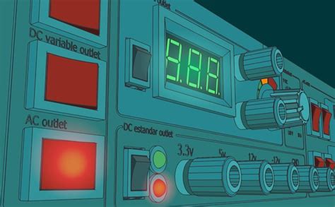 Premium Vector Laboratory Power Supply Closeup Color Illustration