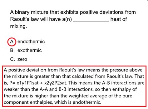 Enthalpy Of Mixing And Deviation From Raoults Law Summary Learncheme
