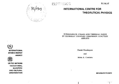 Pdf Turbulence Chaos And Noise In Globally Coupled Josephson Junction Arrays