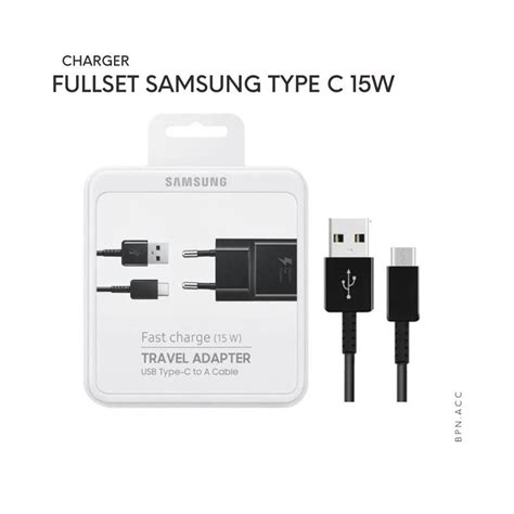 Jual Fullset Charger Type C To Usb Samsung W Kabel Charger Kepala Charger Shopee Indonesia