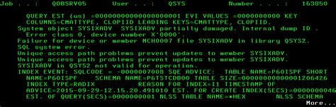 Db2 Unique Access Path Problems Prevent Updates To Member Sysixadv
