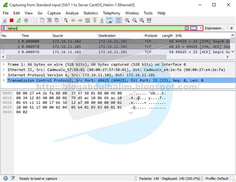 Pembuktian Bahwa Telnet Tidak Aman Untuk Melakukan Remote Blog Abdul Halim