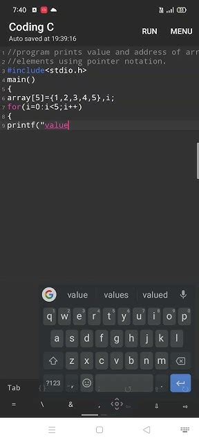 Print Value And Address Using Pointer Notation Coding Pointer