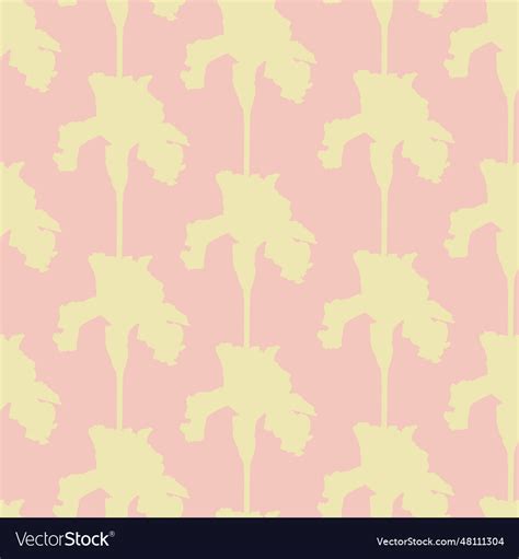 Floral Seamless Pattern With Abstract Iris Vector Image