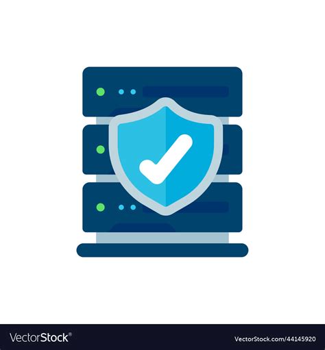 Database Server Data Storage Technology On Cloud Vector Image