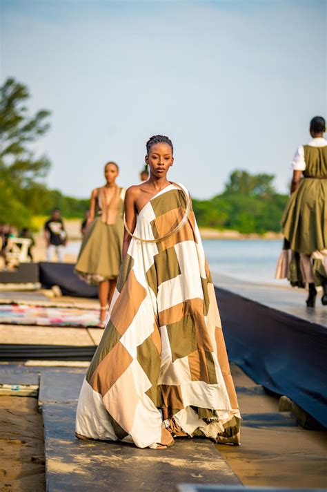 Different Shades Of Nude And Green Linen Patch Work Dress Indoni Fashion House