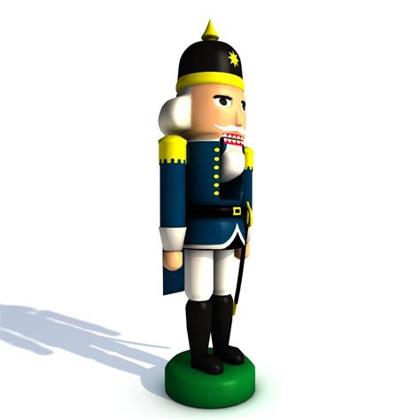 호두 까 기 인형 세트 빨간색과 파란색 3d 모델 39 C4d Fbx Dae 3ds Obj Free3d