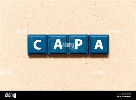 Tile Letter In English Word Of Capa Abbreviation Of Corrective Action