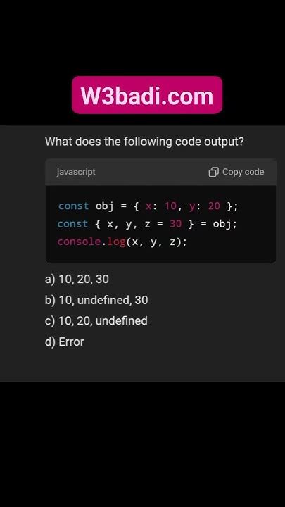 Destructuring Delight 🧩javascriptbasics Codechallenge