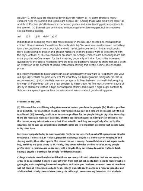 Irrelevant Sentence Exercises Pdf Indian Cuisine Foods