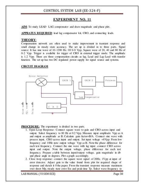 Control System Lab Manual