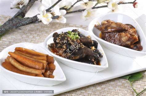 凉菜三宝中国菜系食品餐饮摄影汇图网