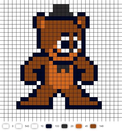 Freddy Fazbear Perler Bead Pattern Five Nights At Freddys Perler