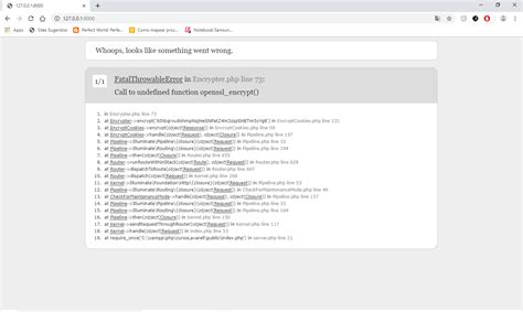 Php Erro Laravel Ao Criar O Serve Stack Overflow Em Português