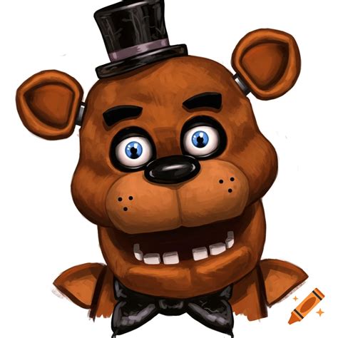 Close Up Of Freddy Fazbear With A Top Hat And Bow Tie On Craiyon