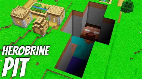 I Found A Biggest Herobrine Pit In Minecraft Where Do Lead Biggest Pit Youtube