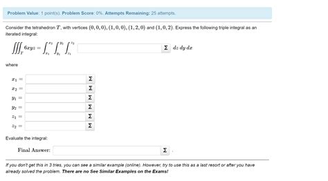 Solved Consider The Tetrahedron T With Vertices