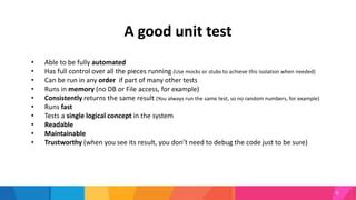 Unit Test Using Nunit In Visual Studio Ppt