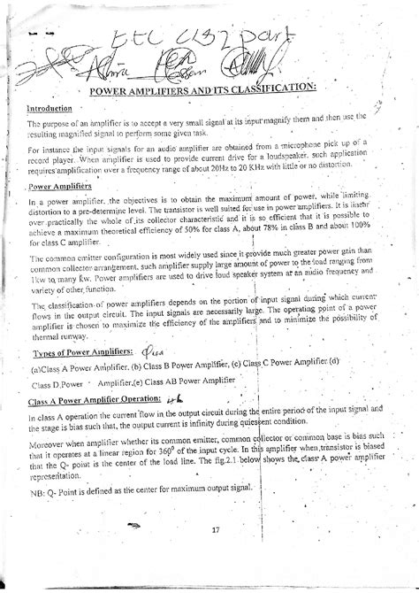 Solution Power Amplifier And Its Classification Studypool