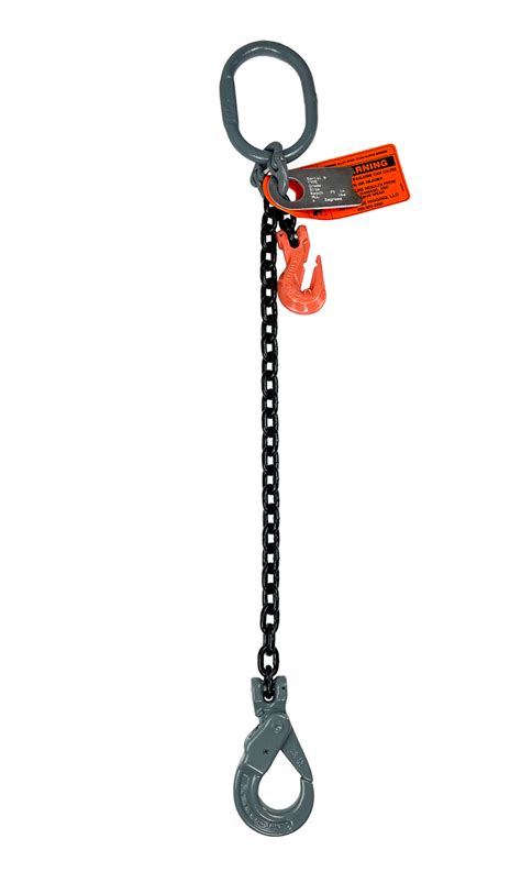 Chain Sling 516 X 8 Single Leg With Positive Locking Hook With