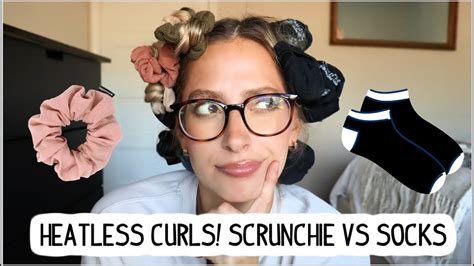 TESTING SOCK CURLS VS SCRUNCHIE CURLS OVERNIGHT HEATLESS CURLS FOR SHORT MEDIUM AND LONG HAIR