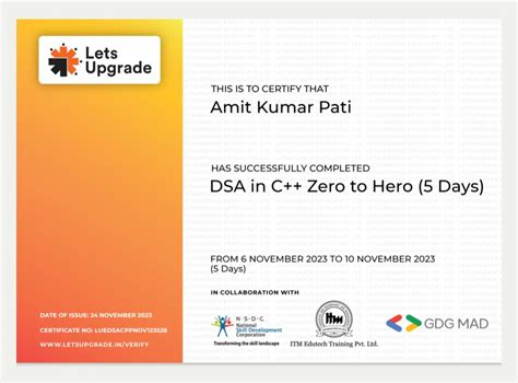Completed Data Structures And Algorithms With Letsupgrade Amit Kumar