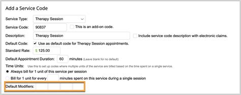 Applying Modifiers Therapynotes
