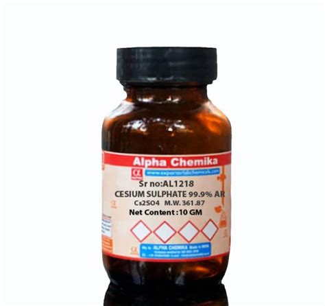 Cesium Sulphate 999 Ar 500gm Bottle At ₹ 993gram In Mumbai Id 2854156581697