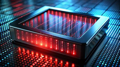 Red Binary Code Console A Futuristic Vision Of Cybersecurity And Secure Networks Stock