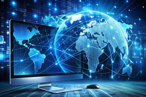 Digital Frontier Exploring Technology And Business Premium Ai Generated Image