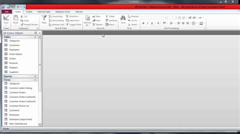 microsoft access open save and work with a new file youtube