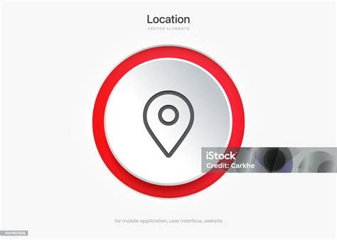대상 핀 포인트 아이콘입니다 빨간색지도 위치 포인터 아이콘 기호입니다 모바일 앱 웹사이트 Ui Ux에 대한 격리된 흰색 배경의 Gps 마커입니다 3차원 형태에 대한 스톡