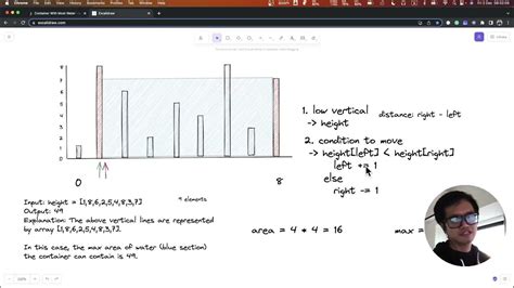 Lc In Js 11 Container With Most Water Two Pointers Pattern Youtube