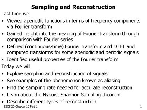 Ppt Sampling And Reconstruction Powerpoint Presentation Free