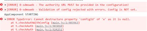Angular Validation Of Config Rejected With Errors Config Is Not Set Stack Overflow