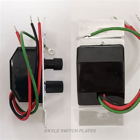 Black Narrow Push Button Dimmer Switch 3 Way 600 Watt Trimmed